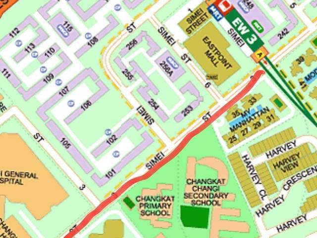 Room for rent Simei, Singapore - Eastpoint Green Condo Clean Common Room